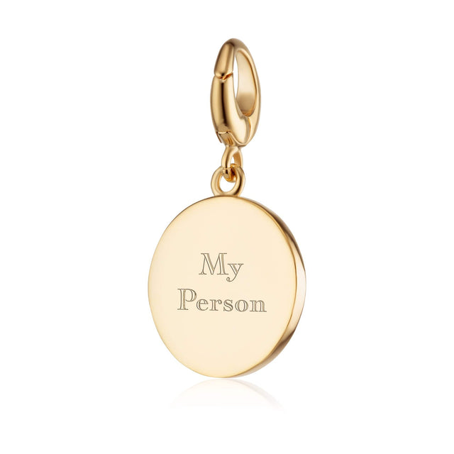 Engraved Gold Loved Disc Charm – Lily Charmed